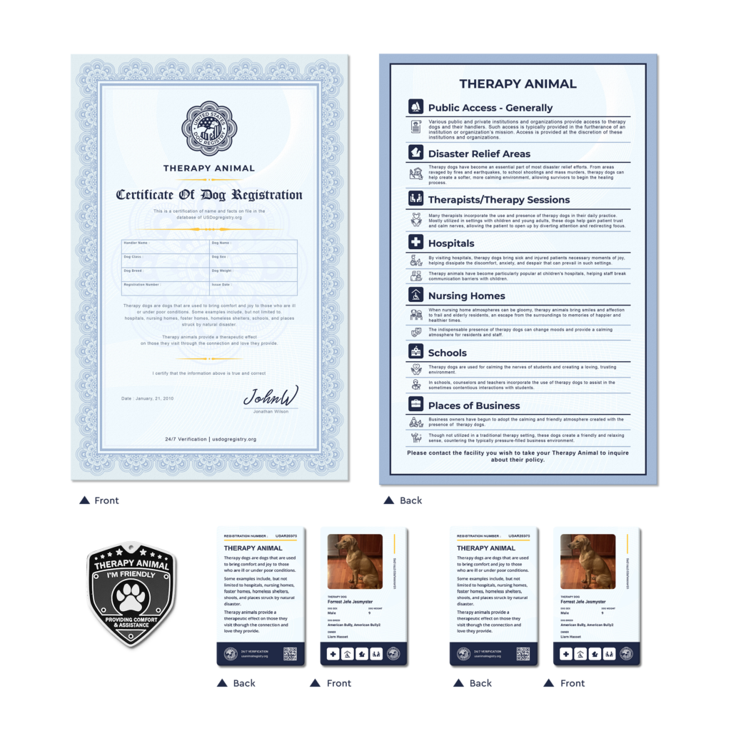 Therapy Dog Kit Basic - US Dog Registry