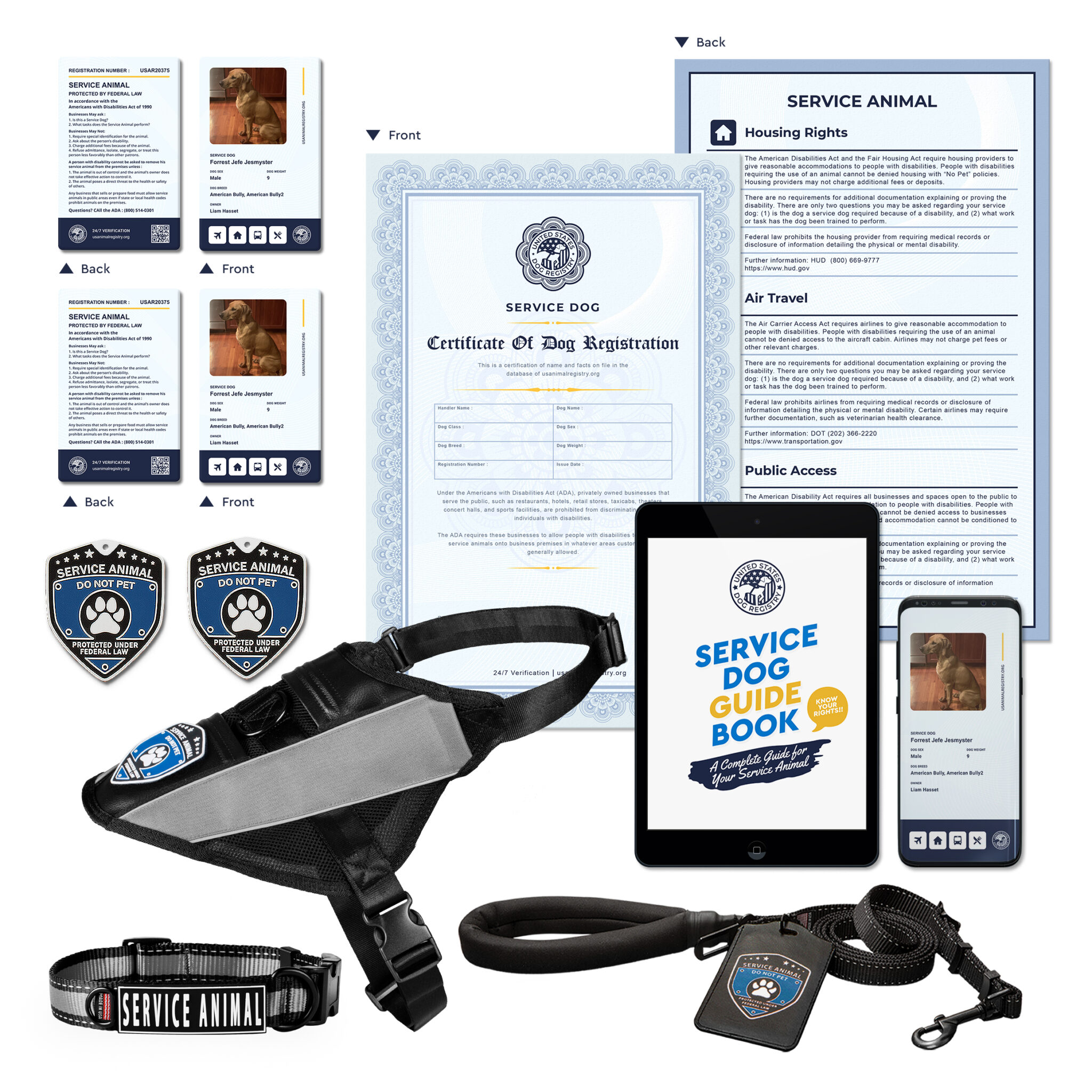 Psychiatric Service Dog Kit Deluxe - US Dog Registry